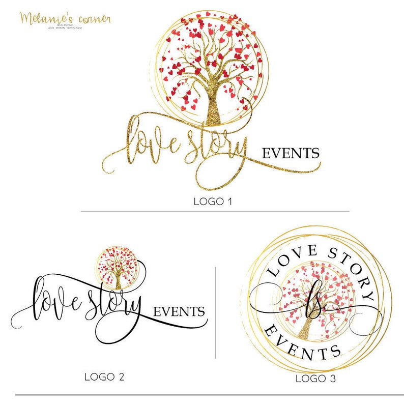 Events Planner Logo Tree logo Premade logo design Boutique | Etsy