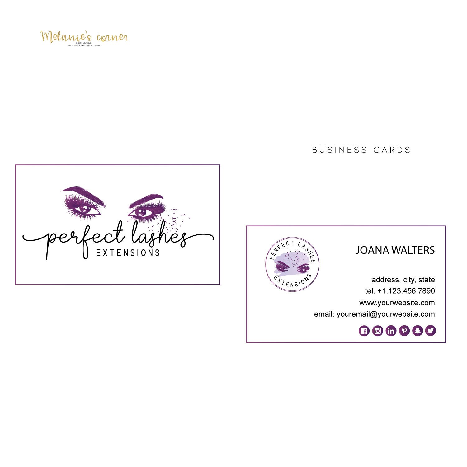 Lashes Logo Makeup Artist Logo Small Business Logo Eyelashes | Etsy