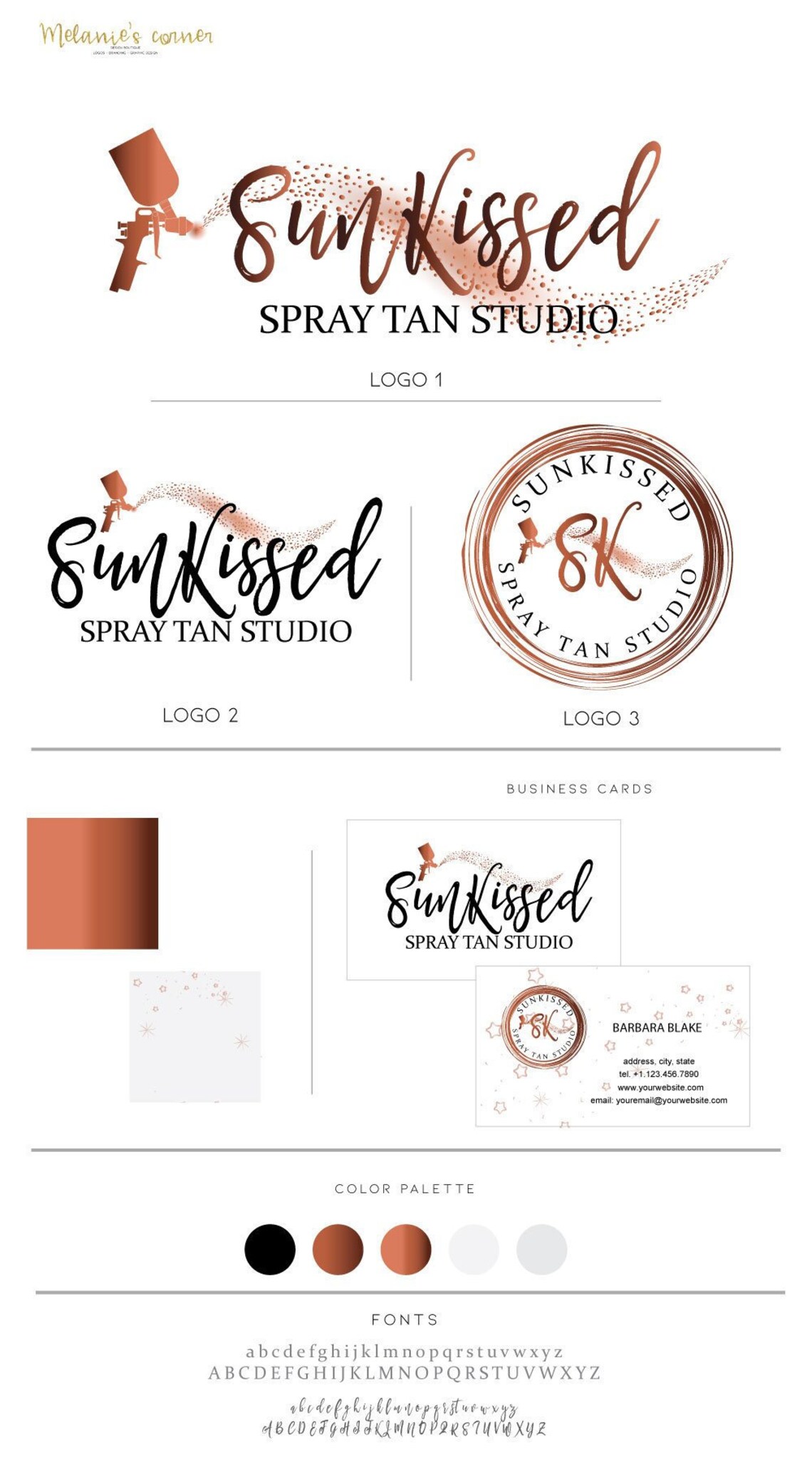 Spray Tan Logo Design, Mobile Tanning Branding Package - Etsy