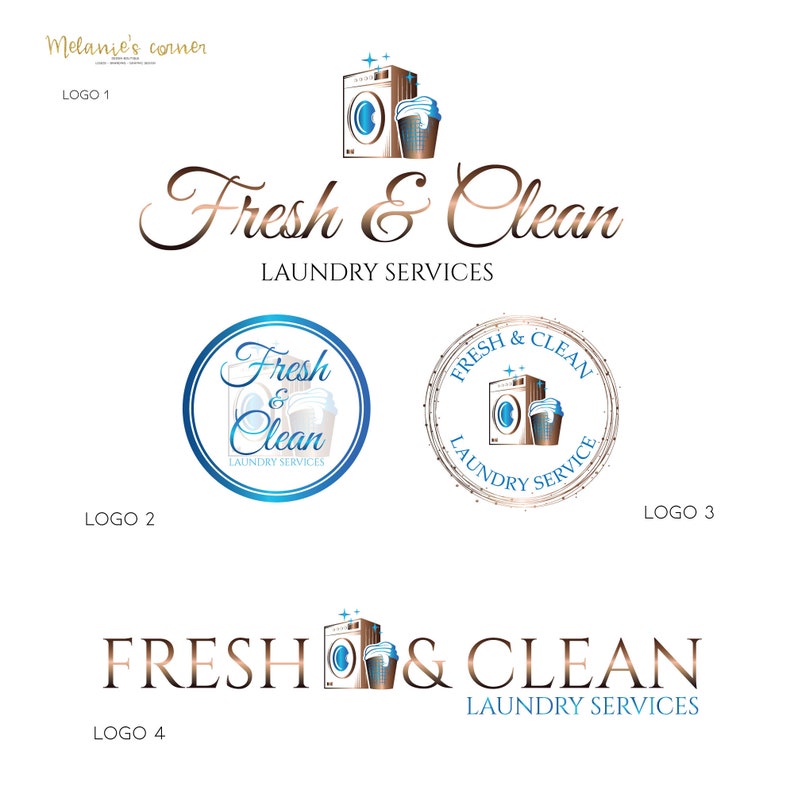Cleaning Logo Laundry Logo 557 | Etsy