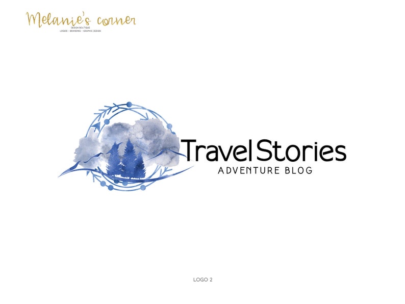 Travel Blog Logo Design Premade Logo 360 - Etsy