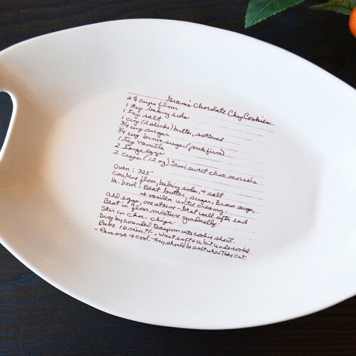 Handwritten Family Recipe Plate - Etsy