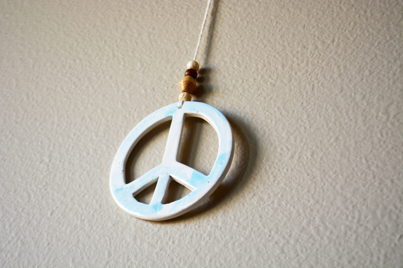 Large Ceramic Peace Sign Wall Decor Mirror Hanger Peace - Etsy