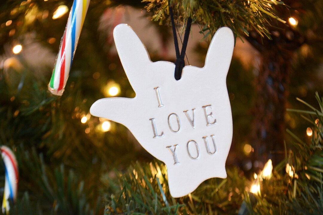 ASL Sign Language I Love You Ornament - Gift for the Deaf or Hearing ...