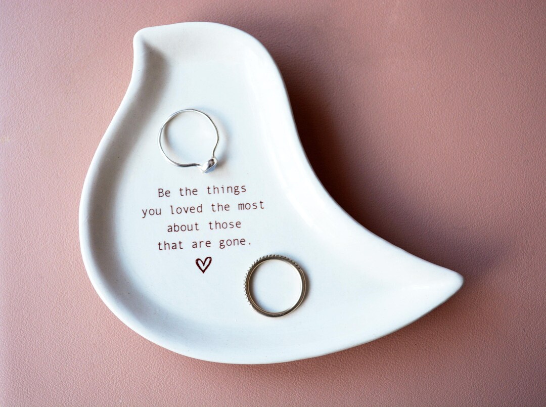 Ceramic Bird Dish Uplifting Sympathy or Grief Gift - Friendship or ...