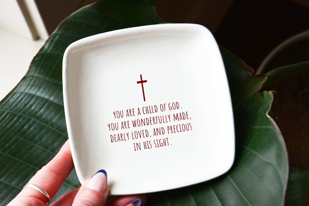 READY TO SHIP - Religious Keepsake Dish for Baptism, First Holy ...