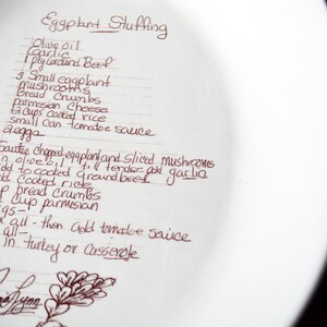 Recipe Platter Recipe Plate Platter With Family Recipe Heirloom Serving ...