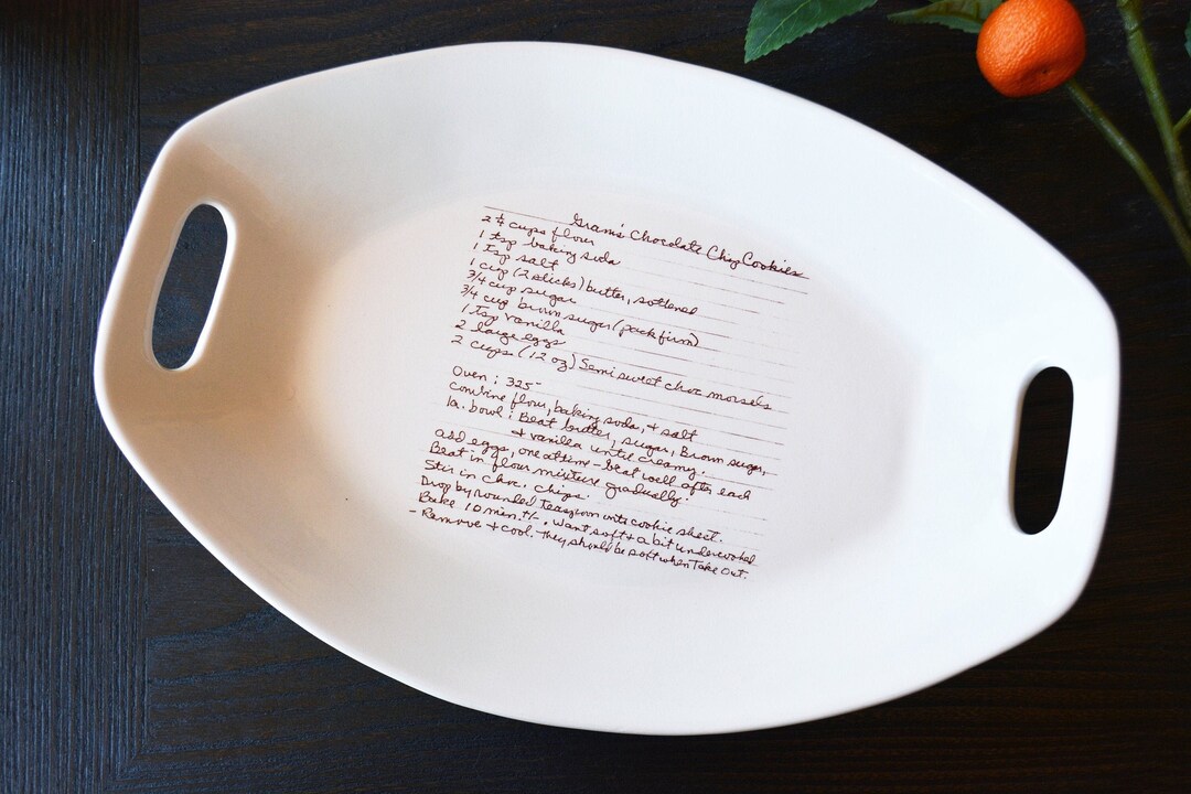 Recipe Platter Recipe Plate - Platter With Family Recipe - Heirloom ...