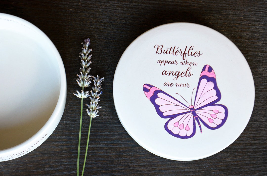 Large Cremation Urn Personalized Butterfly Memorial Keepsake Box ...