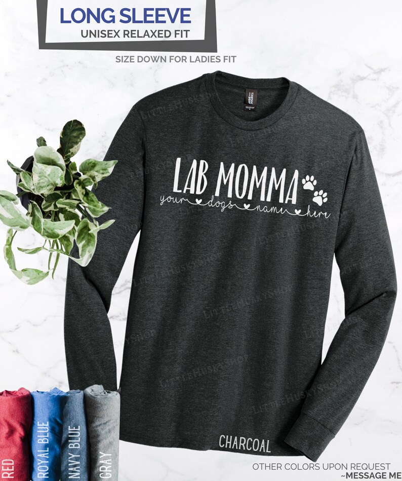 Lab Momma Customize Lab Mom Shirt With Your Dogs Name Dog - Etsy