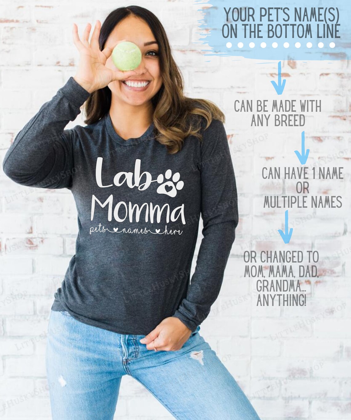 Lab Momma Shirt Lab Mama T Shirt or any breed Cute Dog Mom | Etsy