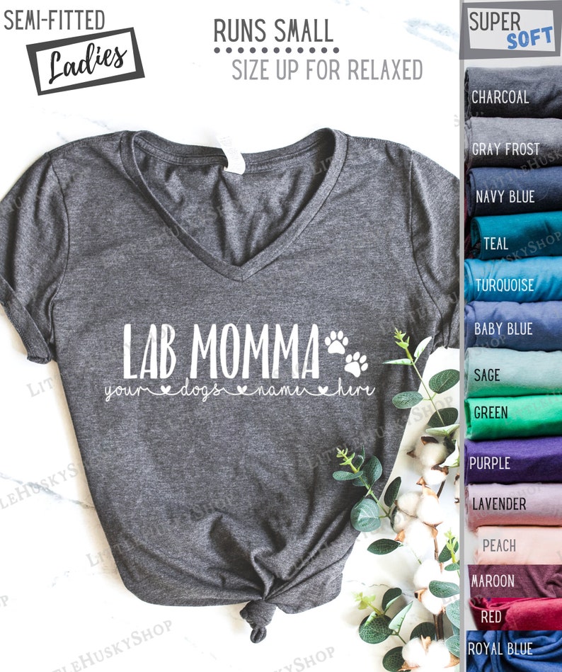 Lab Momma Customize Lab Mom Shirt with your dogs name Dog | Etsy