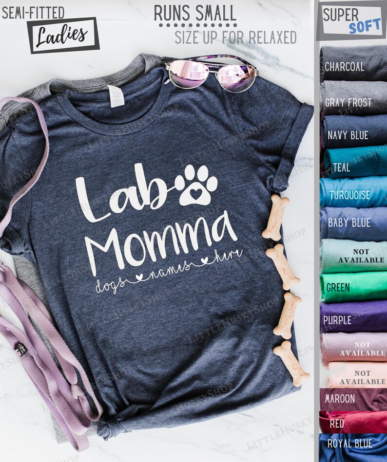 Lab Momma Shirt Lab Mama T Shirt or Any Breed Cute Dog Mom - Etsy