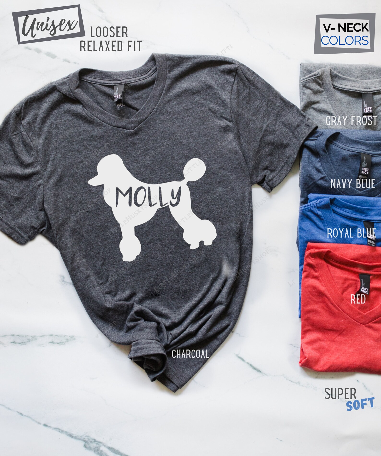 Custom Poodle Shirt With Your Dog's Name Your Pet's - Etsy