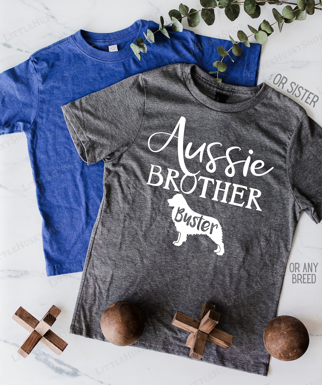 Aussie Brother (OR ANY BREED) - Kid Toddler Dog Sibling T Shirt - Baby ...