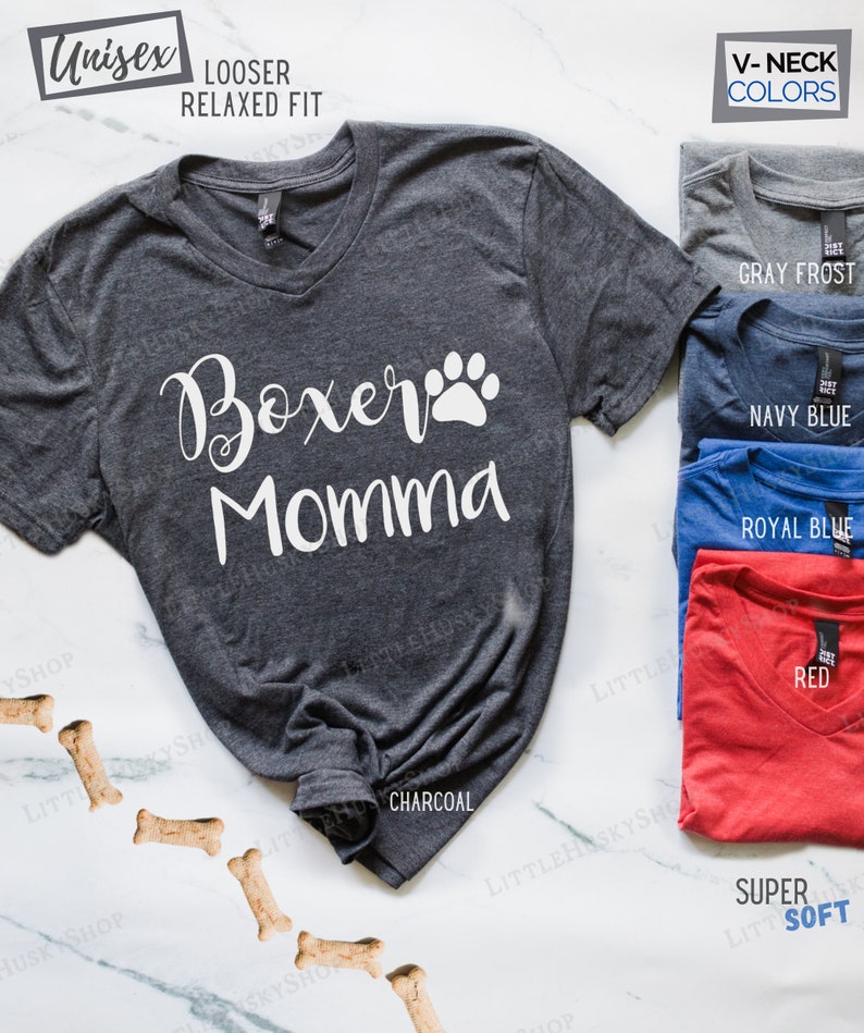 Boxer Momma or Any Breed Dog Mama Shirt Boxer Mom Cute - Etsy