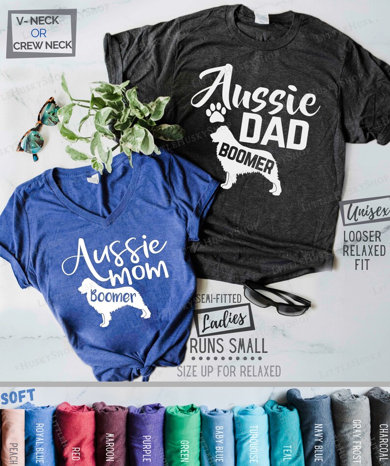 Matching Aussie Parent Shirts Australian Shepherd Mom Dad | Etsy