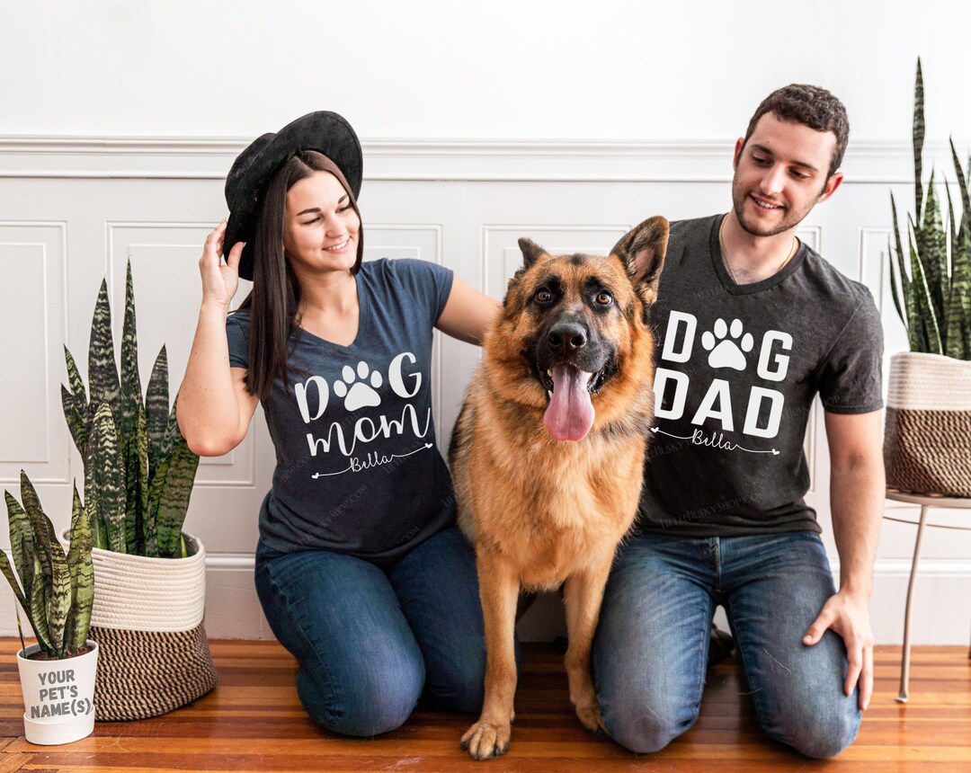 Personalized Dog Mom Dog Dad Shirts With YOUR Pet's Names - Dog Parents ...