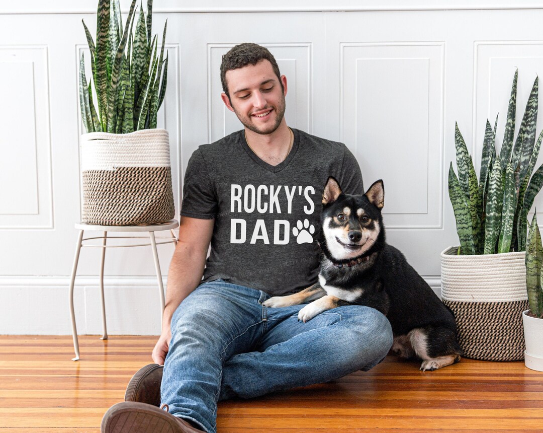 Chemise personnalisée Dog Dad Cat Dad Nom de votre animal de compagnie ...