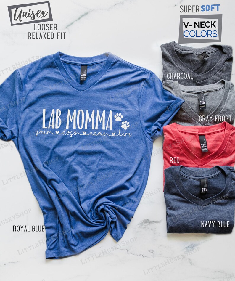 Lab Momma Customize Lab Mom Shirt with your dogs name Dog | Etsy