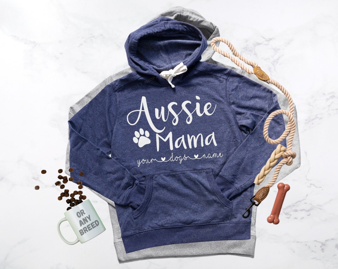 Aussie Mama Hoodie With Your Dog's Name - Australian Shepherd Mom ...