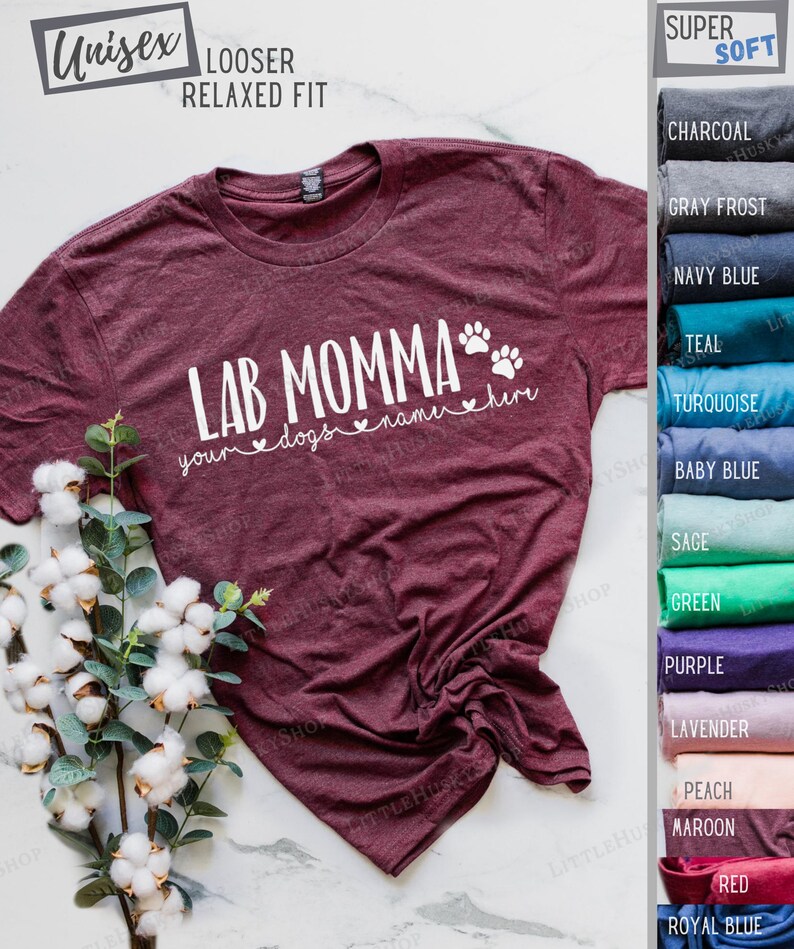 Lab Momma Customize Lab Mom Shirt with your dogs name Dog | Etsy