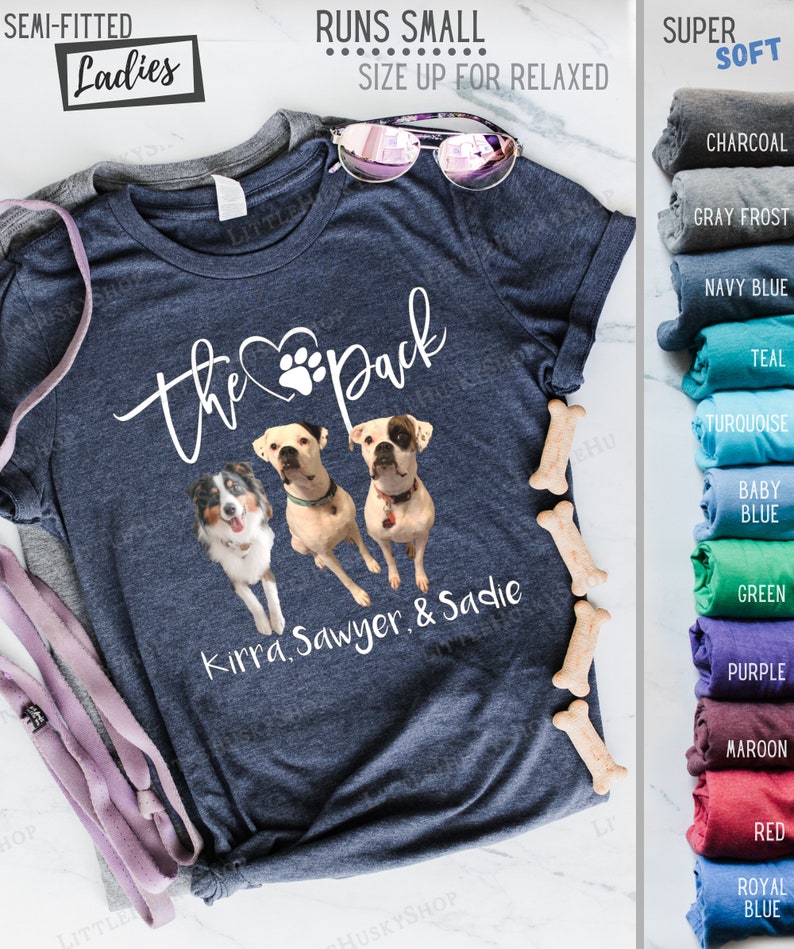 The Pack Shirt With Your Pet's Pictures on the Shirt Dog - Etsy