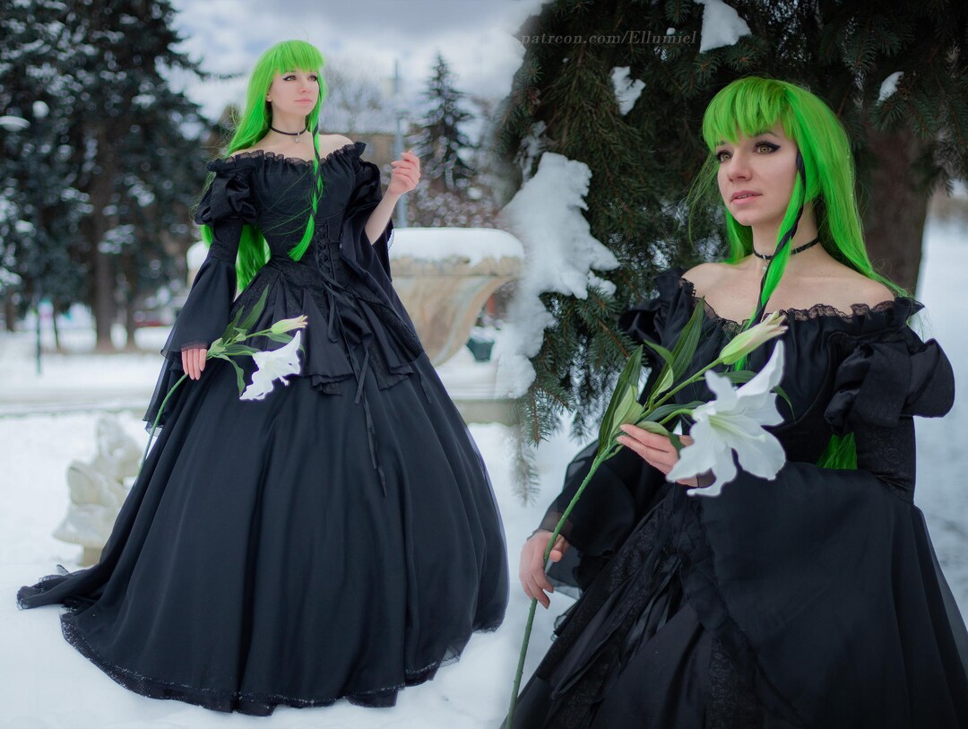 Black Ball Gown Handmade Anime Cosplay Dress - Etsy