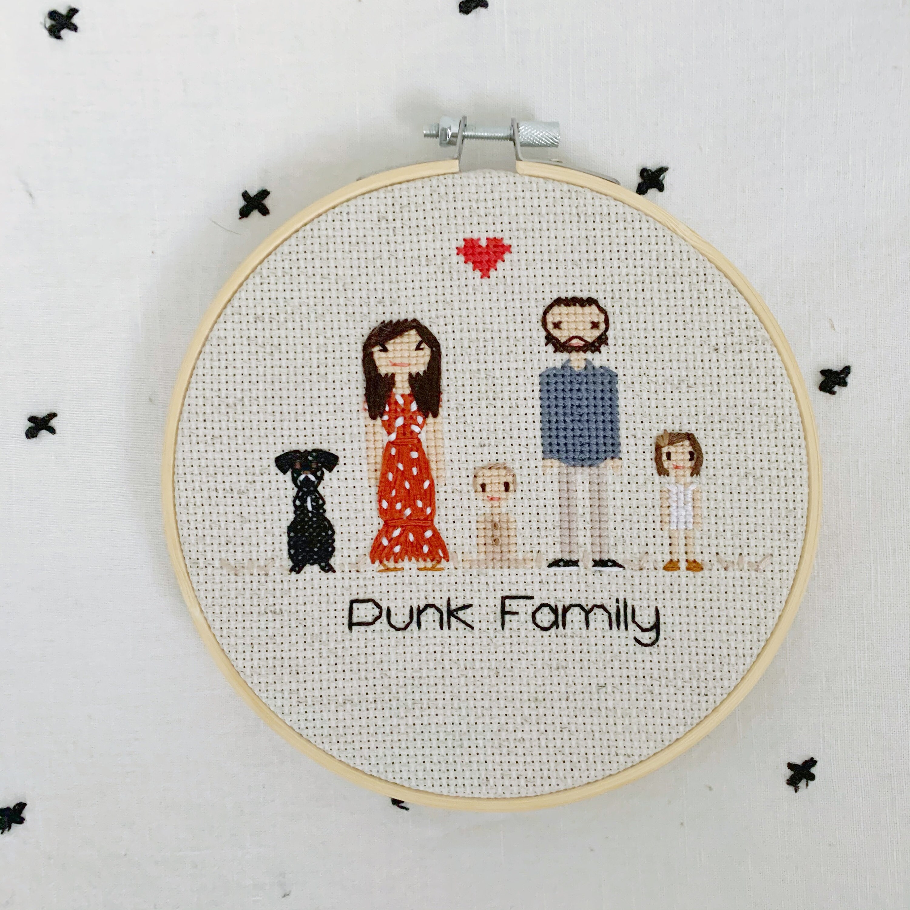 Rush Cross Stitch People Figure Family Portrait Cross Stitch | Etsy UK