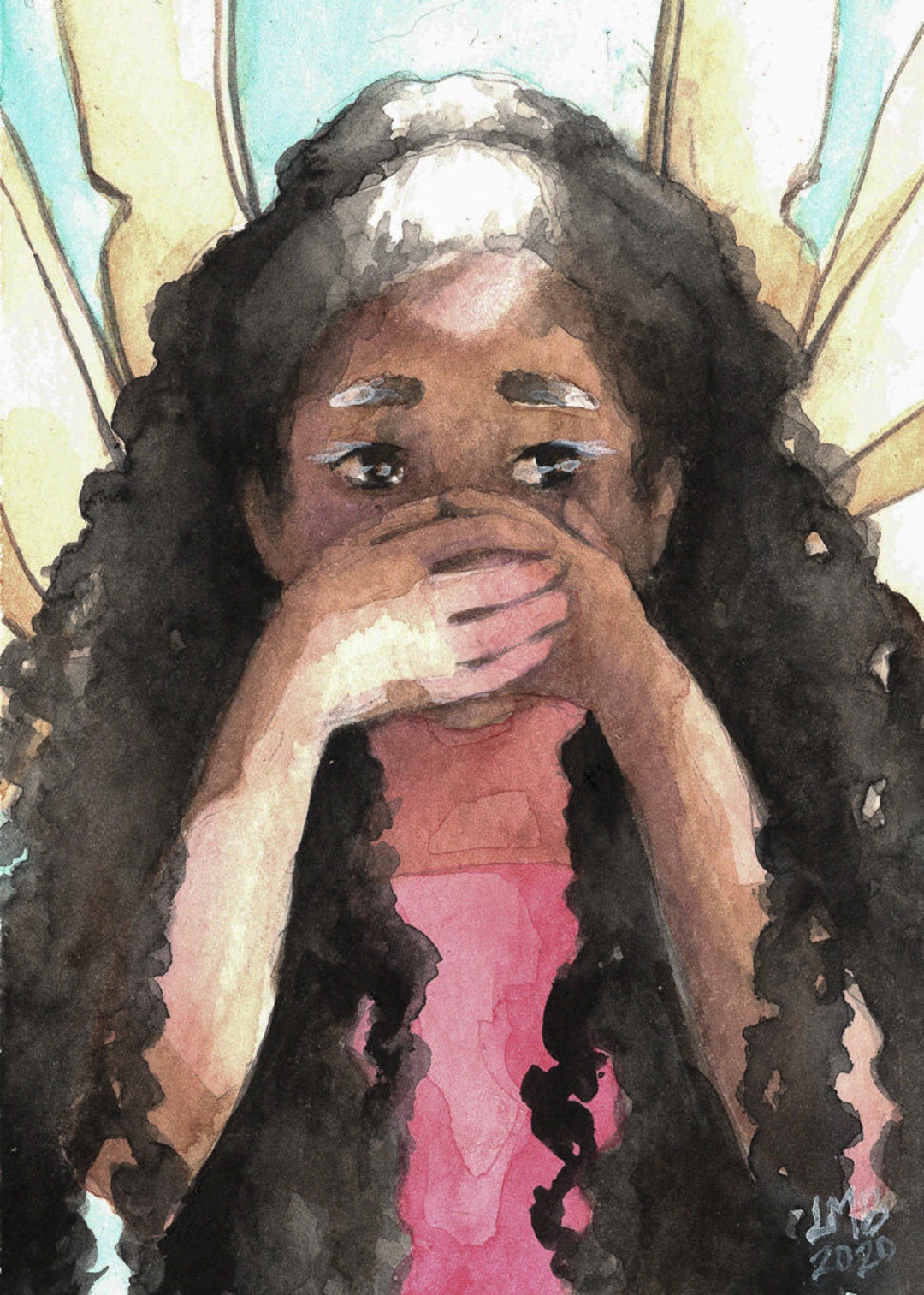 Cautious Art Print Fairy Art Fantasy Art Black Fairy - Etsy