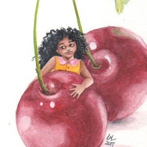 Ceres Miniature Fantasy Art Watercolor Painting Fruits Fairy Art Little ...