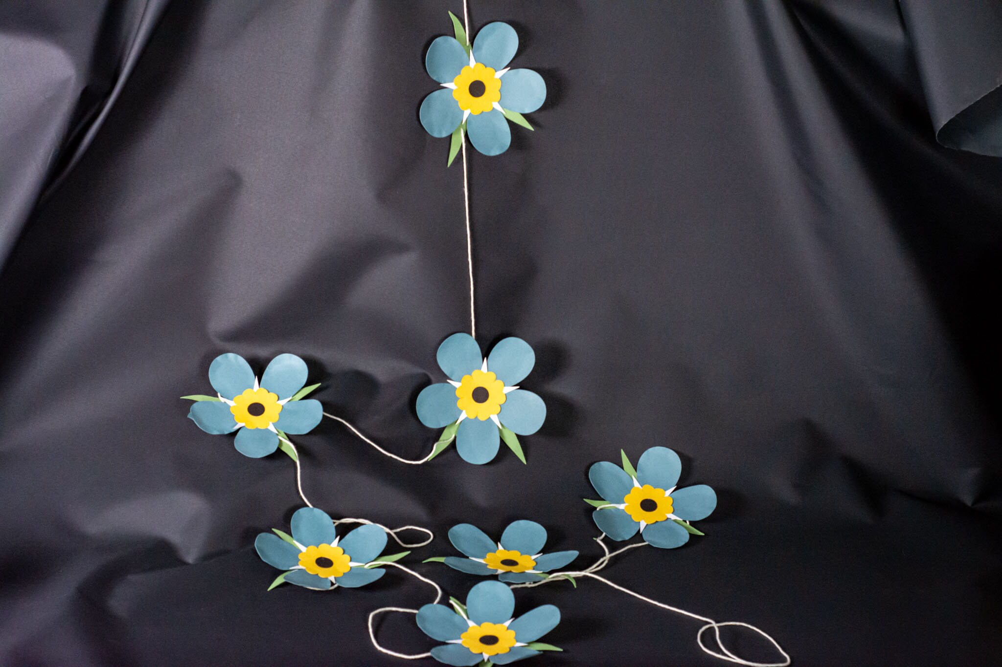 Extra Large Forget-me-not Floral Garland, Party Decor, Paper Garland ...