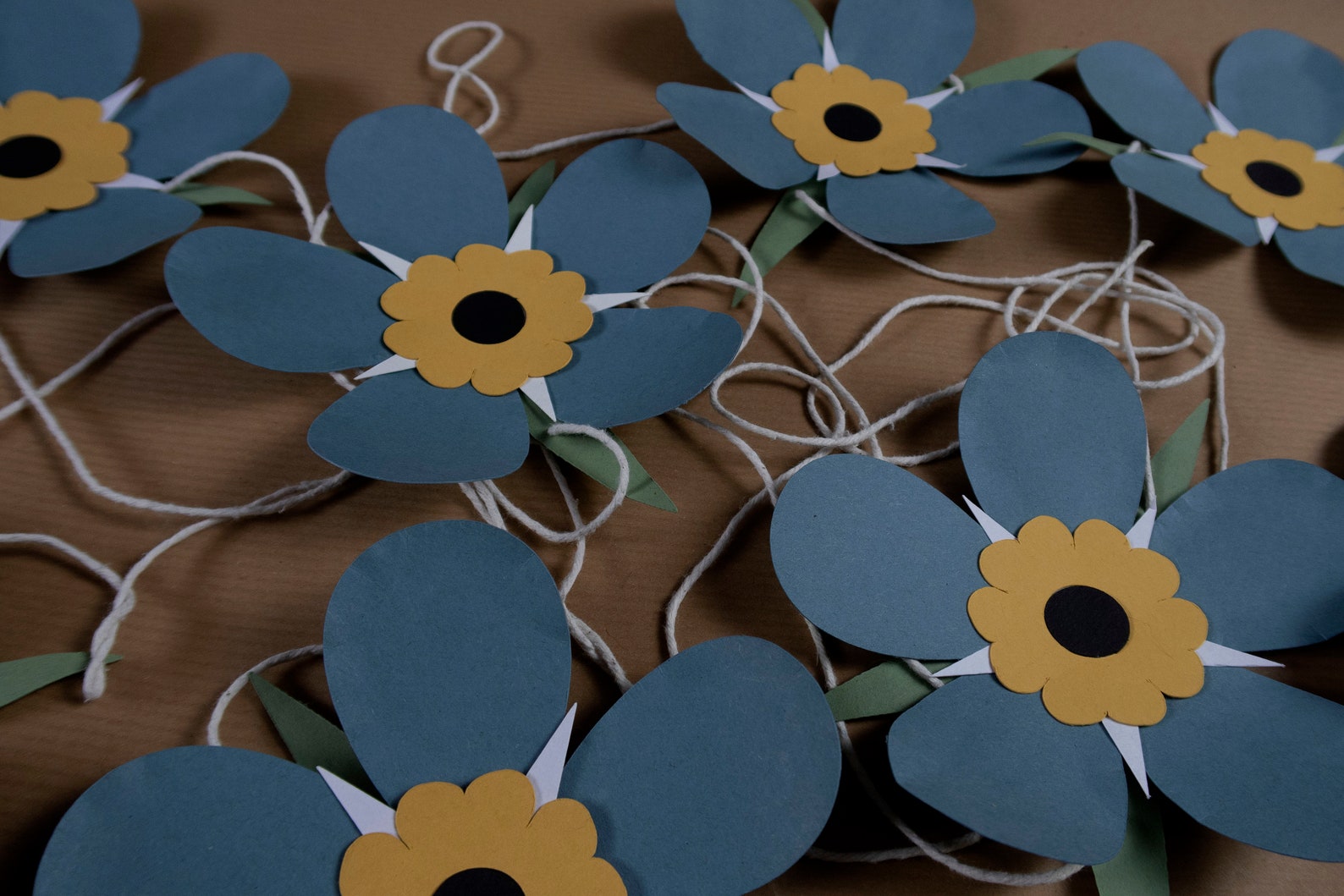 Extra Large Forget-me-not Floral Garland, Party Decor, Paper Garland ...