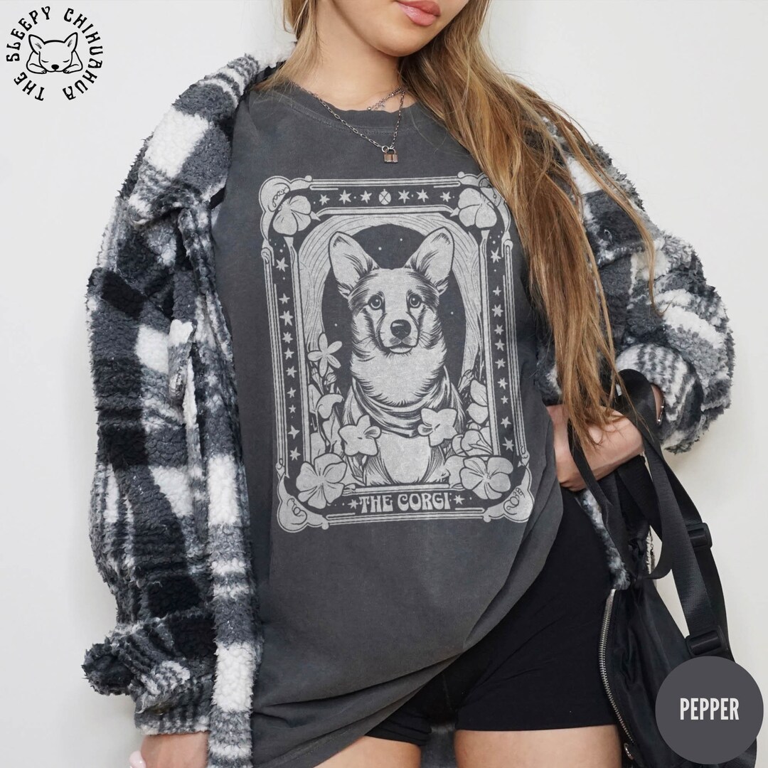 Corgi Tarot Card Shirt, Corgi Mystical Astral Shirt, Corgi Dog Mom Tee ...