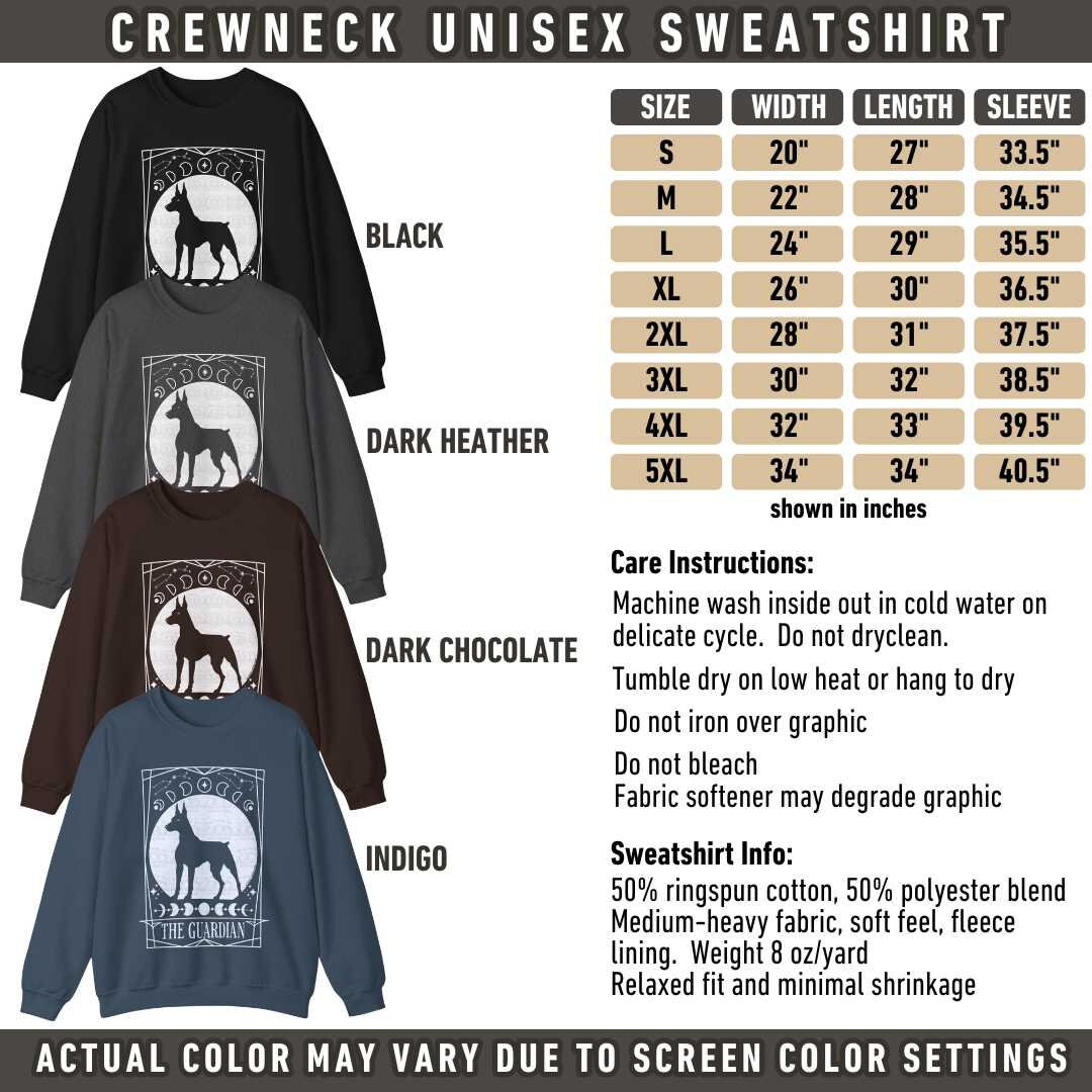 Doberman Pinscher Moon Phases Tarot Cottagecore Sweatshirt, Doberman ...