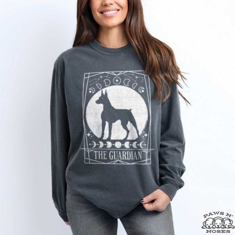 Doberman Pinscher Moon Phases Tarot Cottagecore Sweatshirt, Doberman ...