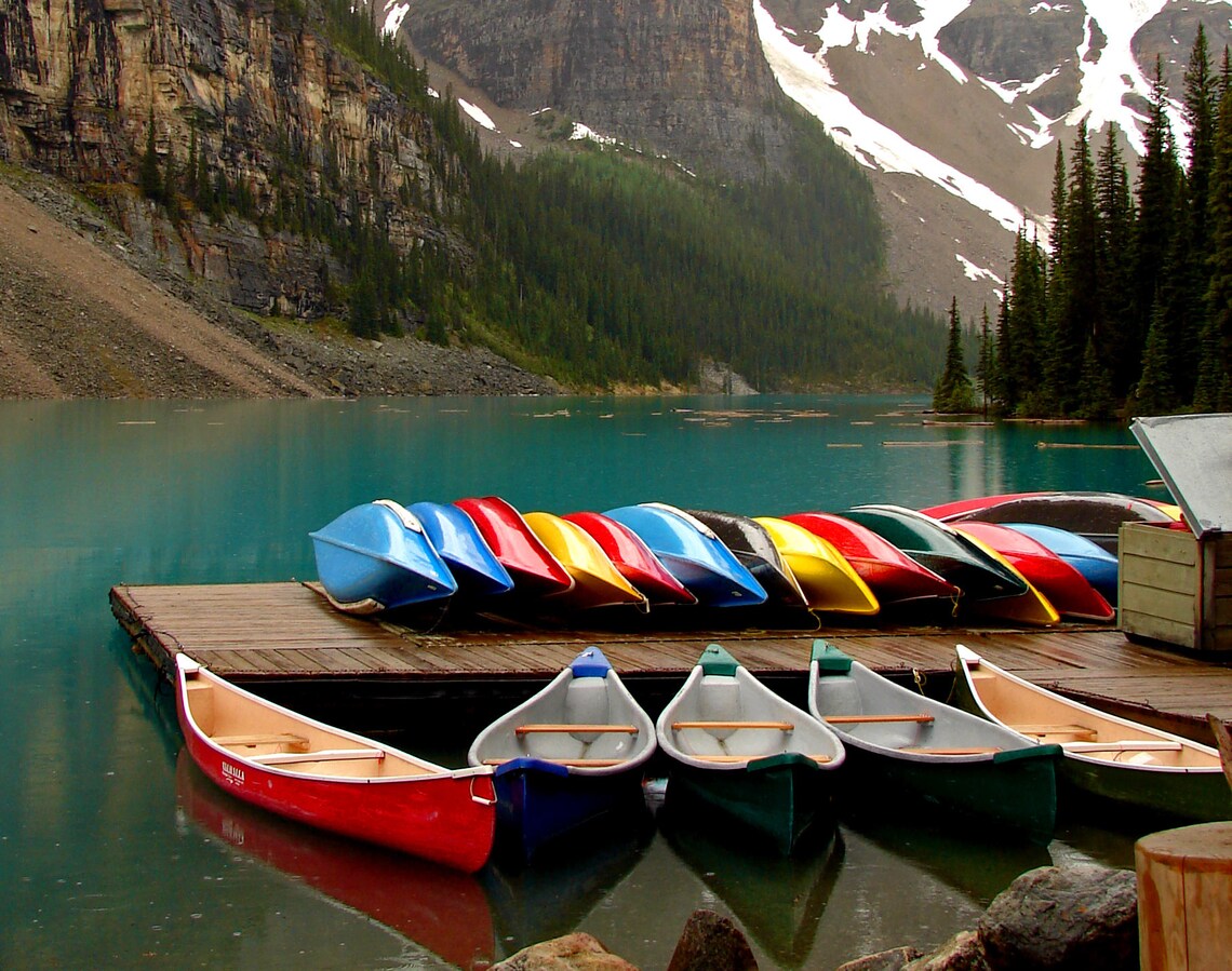 Brilliantly Colored Canoes Digital Download - Etsy
