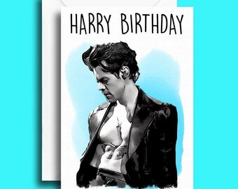 Harry Styles Printable Birthday Card | Etsy UK