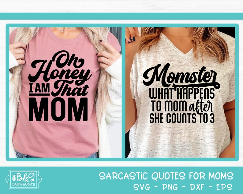 Sarcastic Mom SVG Bundle - Mom Life Sarcastic SVG Cut Files for Cricut ...