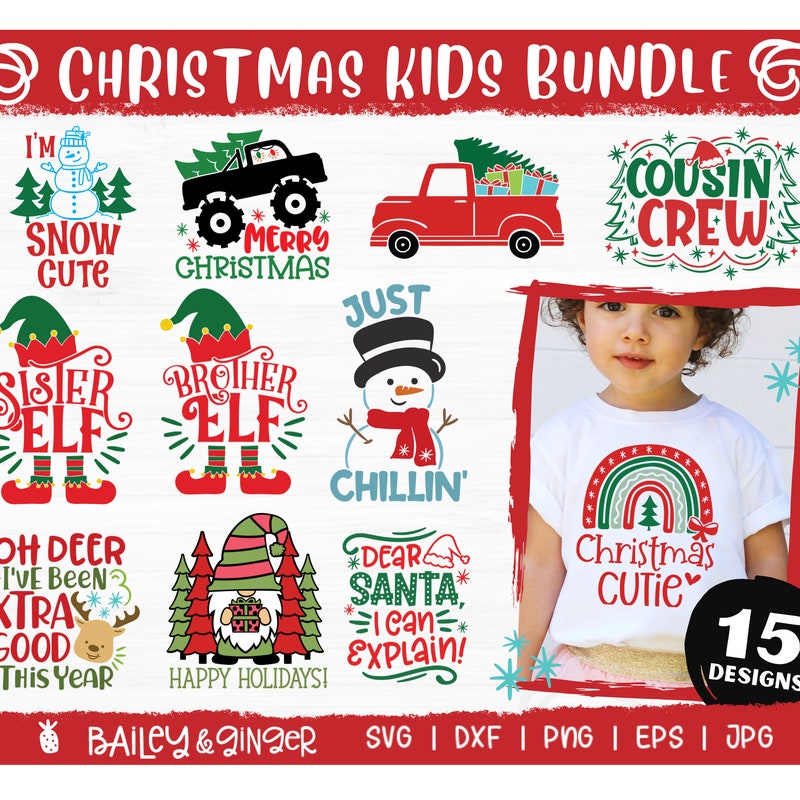 Kids Christmas Svg - Etsy