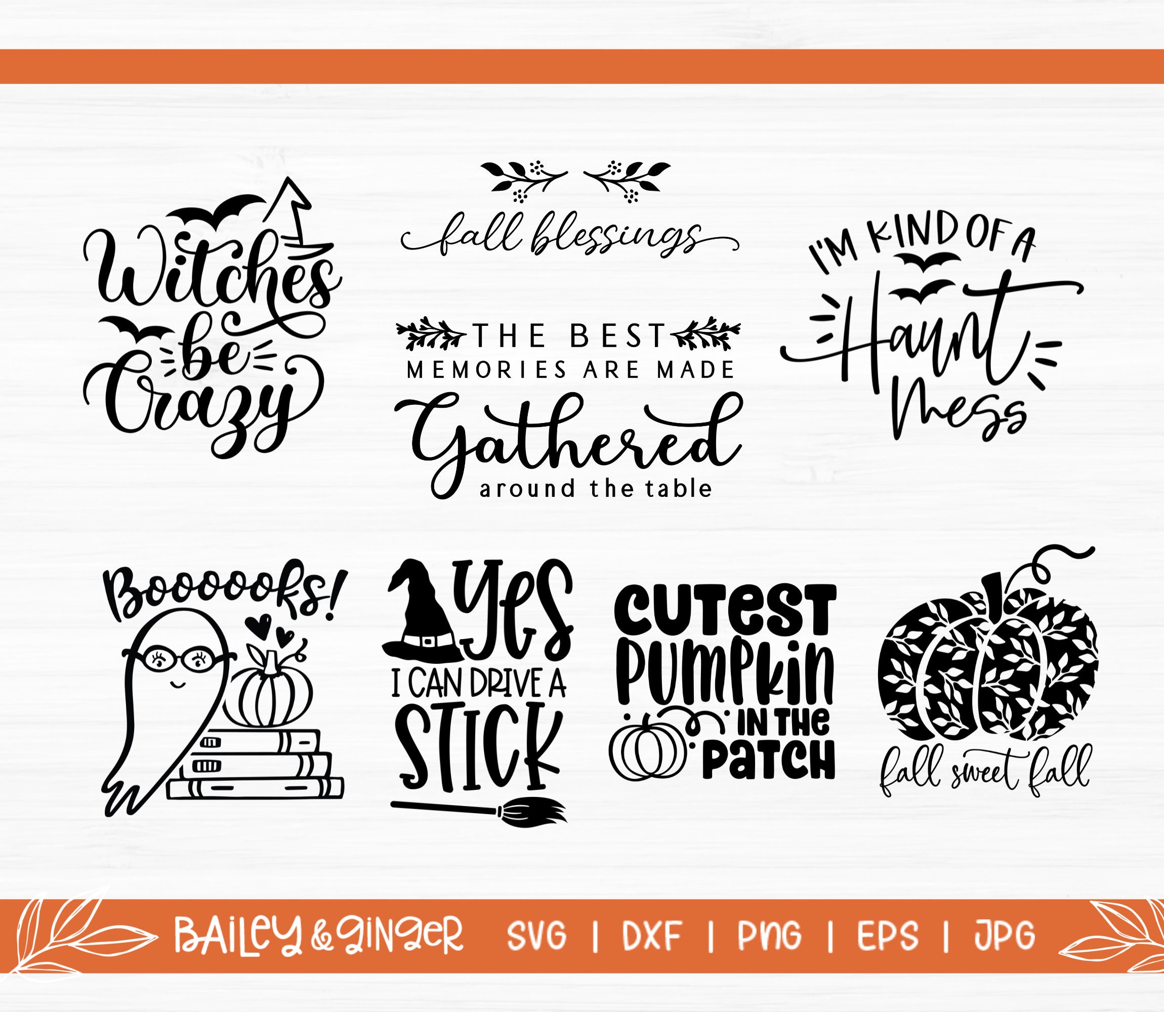 Fall & Halloween SVG Bundle Autumn SVG Cut Files Commercial | Etsy