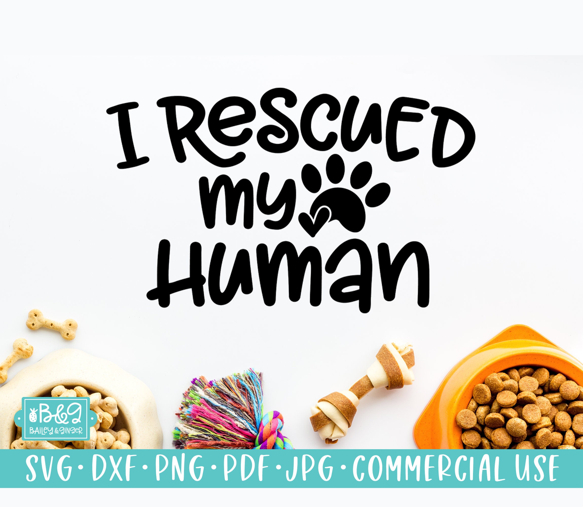 Rescue Dog SVG - Dog Bandana and Shirt SVG Cut File, Commercial Use Cut ...