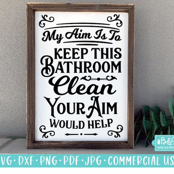 Farmhouse Bathroom Signs - Etsy