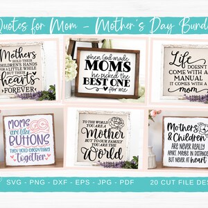 Mothers Day SVG Bundle, Mom SVG Bundle, Gifts for Mom Commercial Use ...