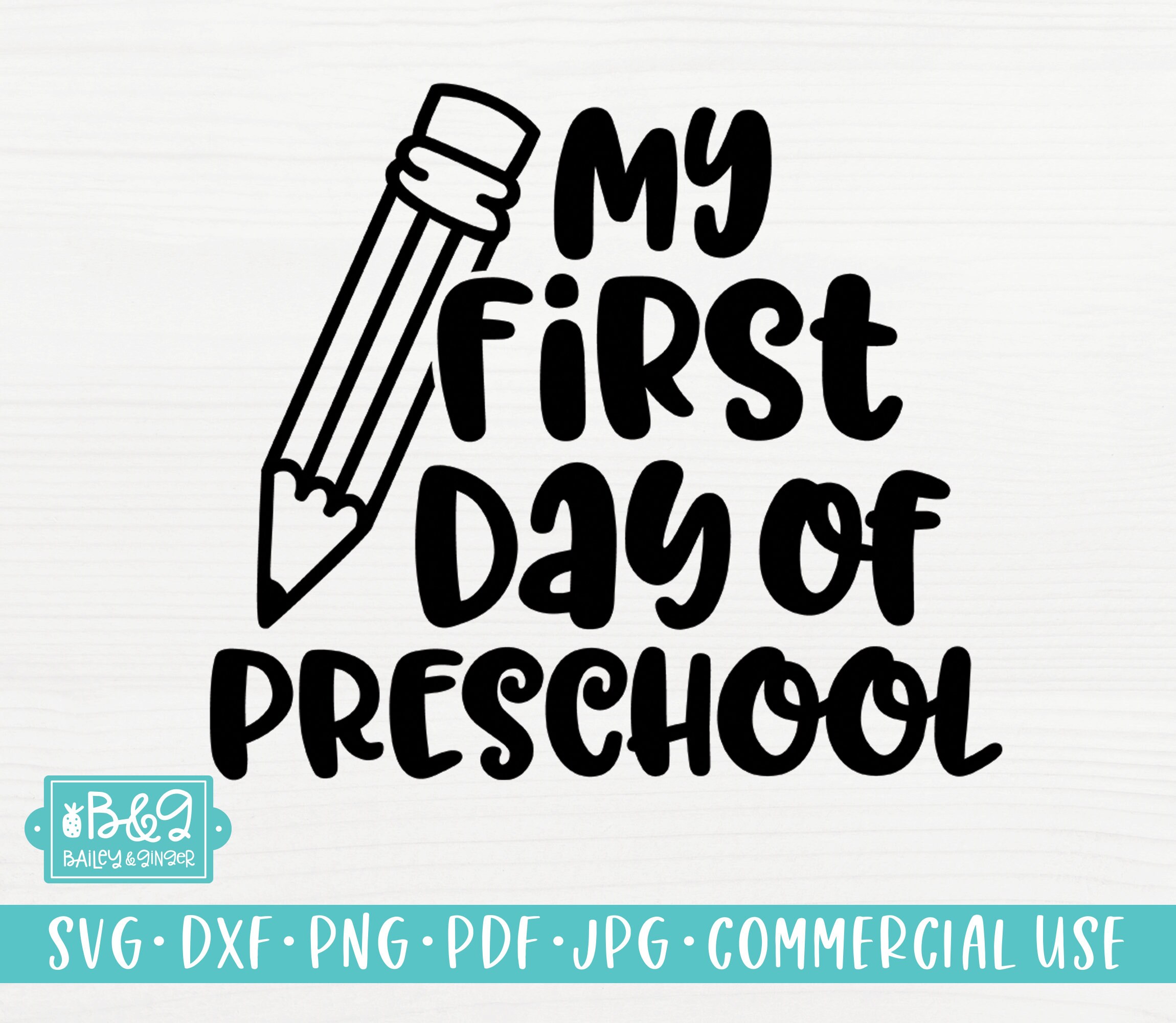 My First Day of Preschool SVG Cutting File Preschool Quote - Etsy