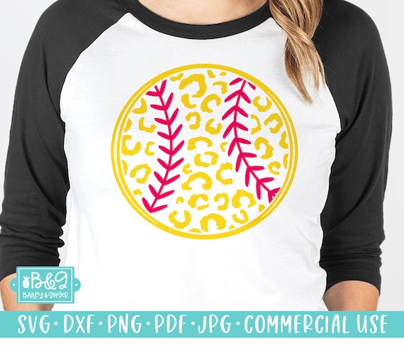 Leopard Print Softball SVG for Shirts Personal and Commercial - Etsy