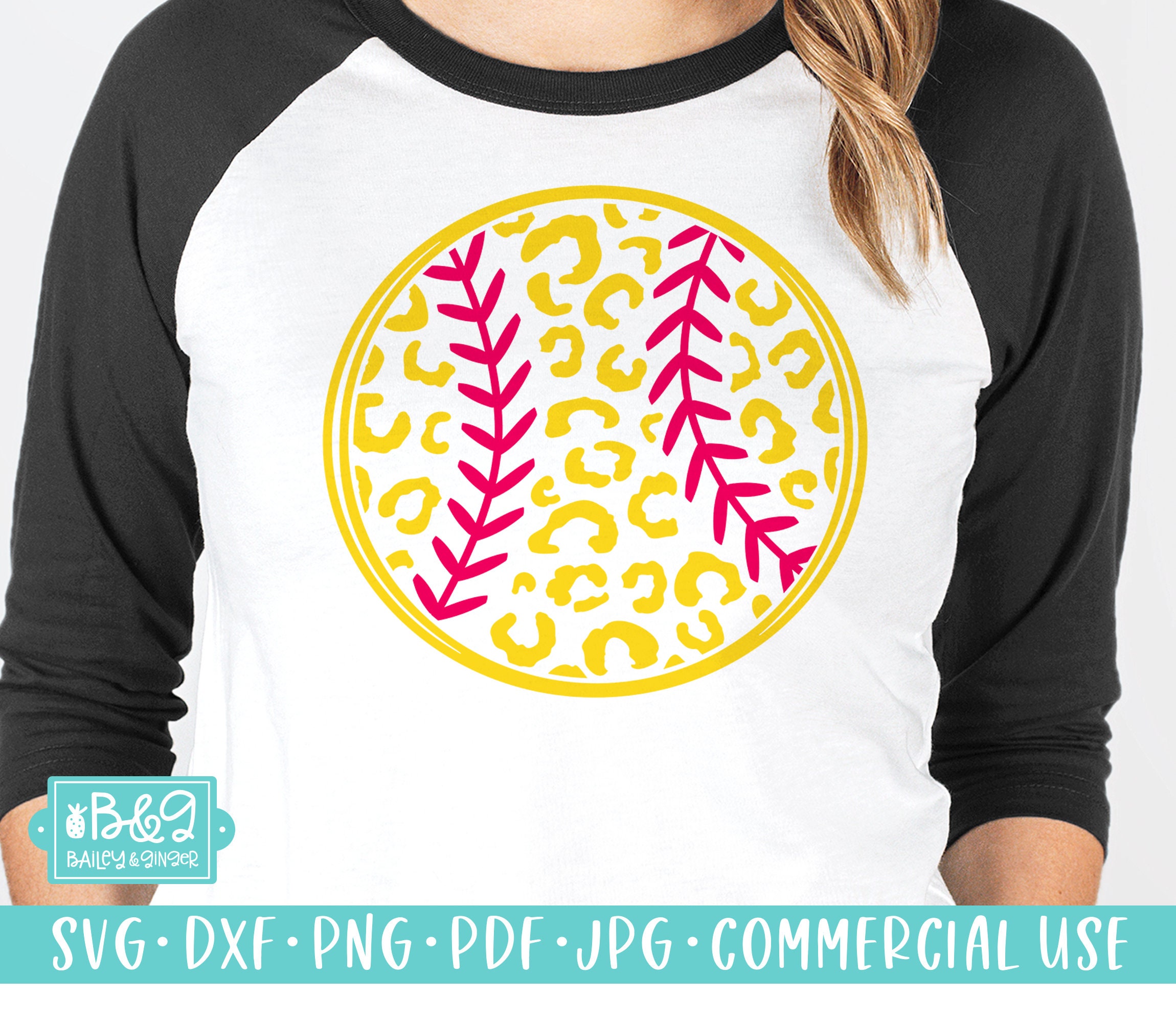 Leopard Print Softball SVG for Shirts, Personal and Commercial Use SVG ...