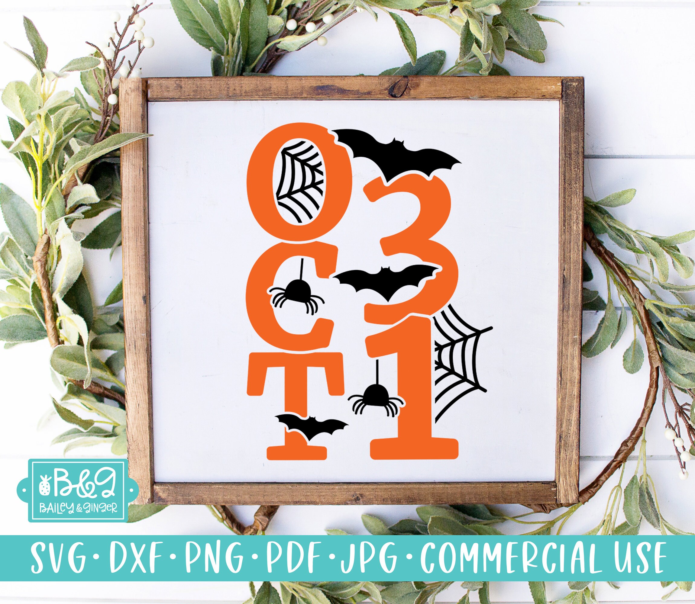 Oct 31 SVG Cutting File, October Halloween Sign SVG, Fall Commercial ...