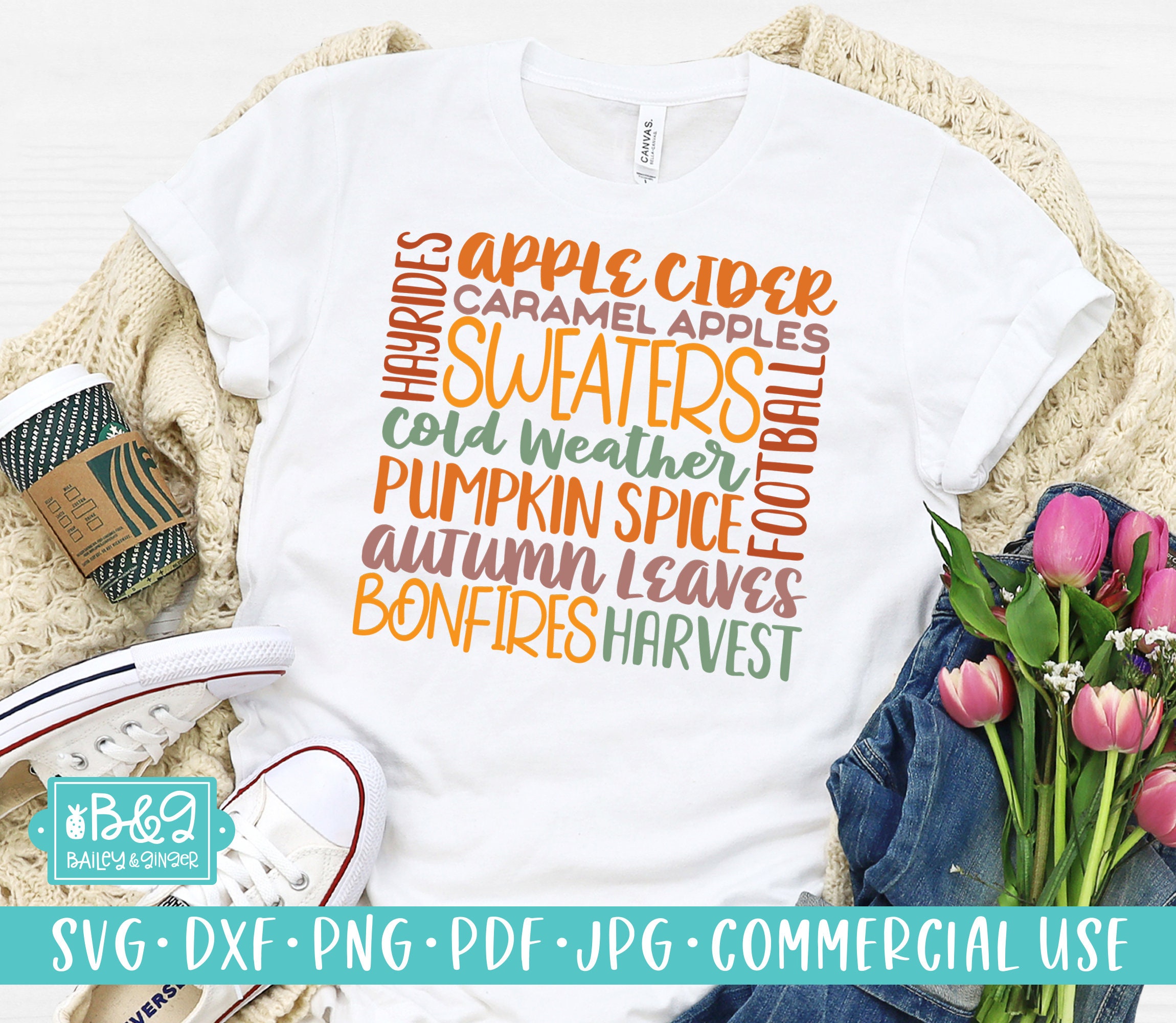 Fall Words SVG Cutting File Autumn Words Subway Art SVG - Etsy