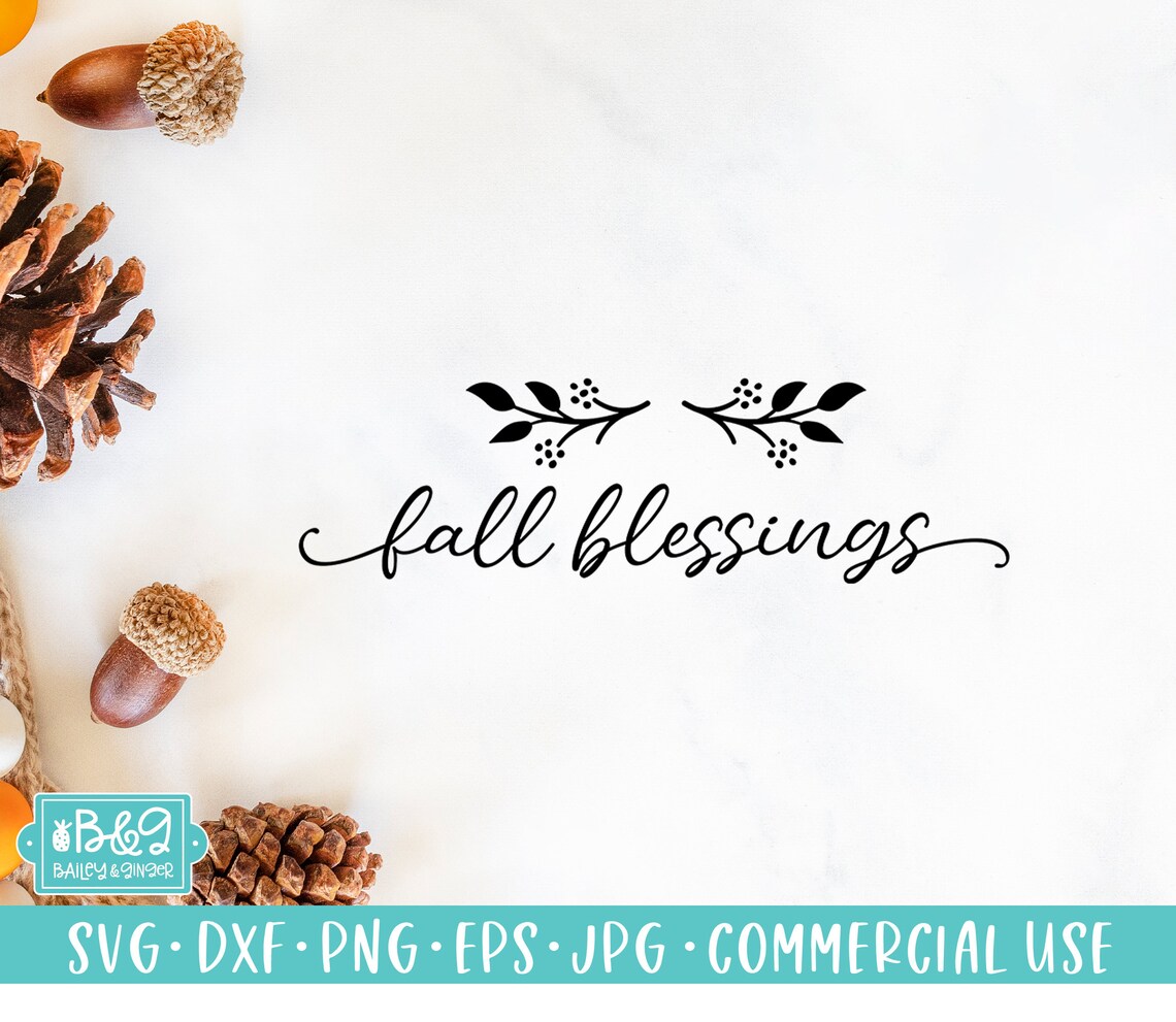 Fall Farmhouse Sign SVG Cut File, Fall Blessings SVG Cut File for Signs ...